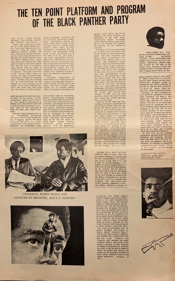 THE BLACK PANTHER COMMUNITY NEWS SERVICE: NO. 11 (NOV. 18, 1969 ...